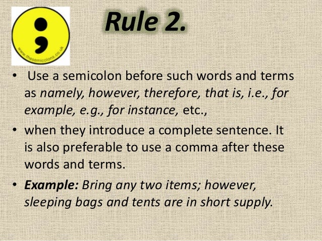 Semicolon With However Punctuation Use Of A Semicolon Before And