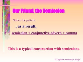 Semicolon The Friend | PPT