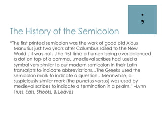 Semicolons | PPTX