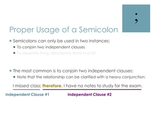 Semicolons | PPTX