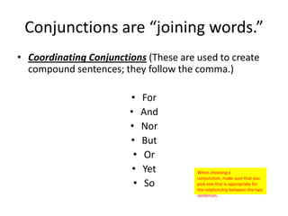 Semicolons and Compound sentences | PPT
