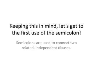 Semicolons and Compound sentences | PPT