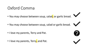 Semicolons, commas, and colons | PPTX