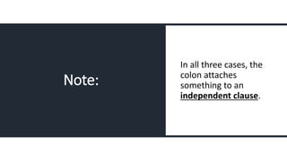 Semicolons, commas, and colons | PPTX