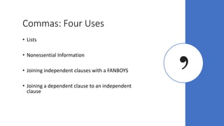Semicolons, commas, and colons | PPTX