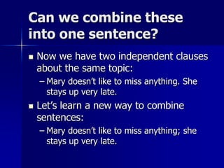 Semicolon usage presentation | PPTX