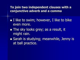 Semicolon usage presentation | PPTX