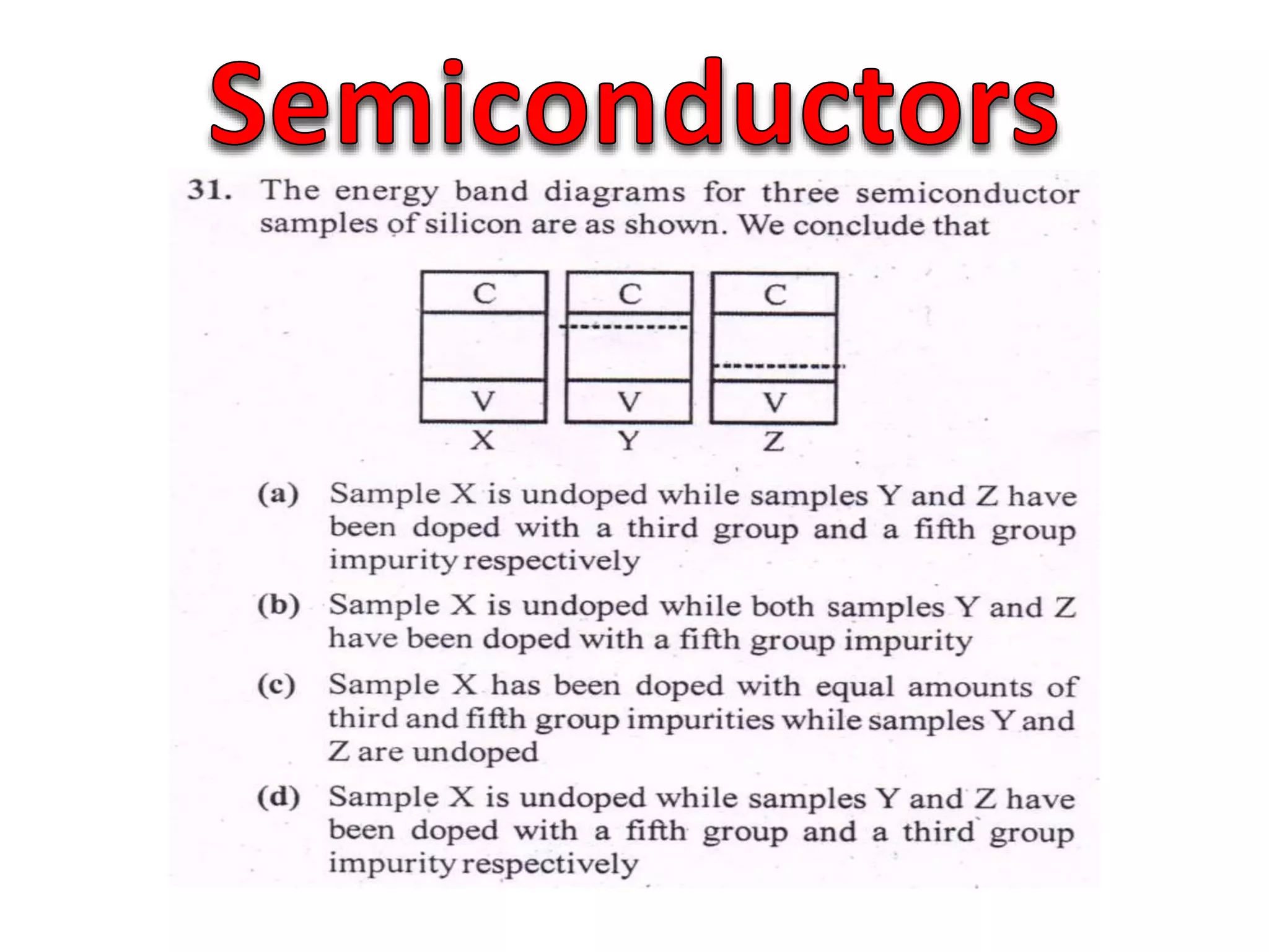 Semiconductor Multiple choice question | PPTX