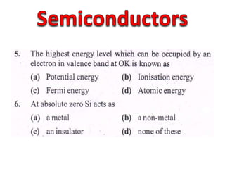 Semiconductor Multiple choice question | PPT