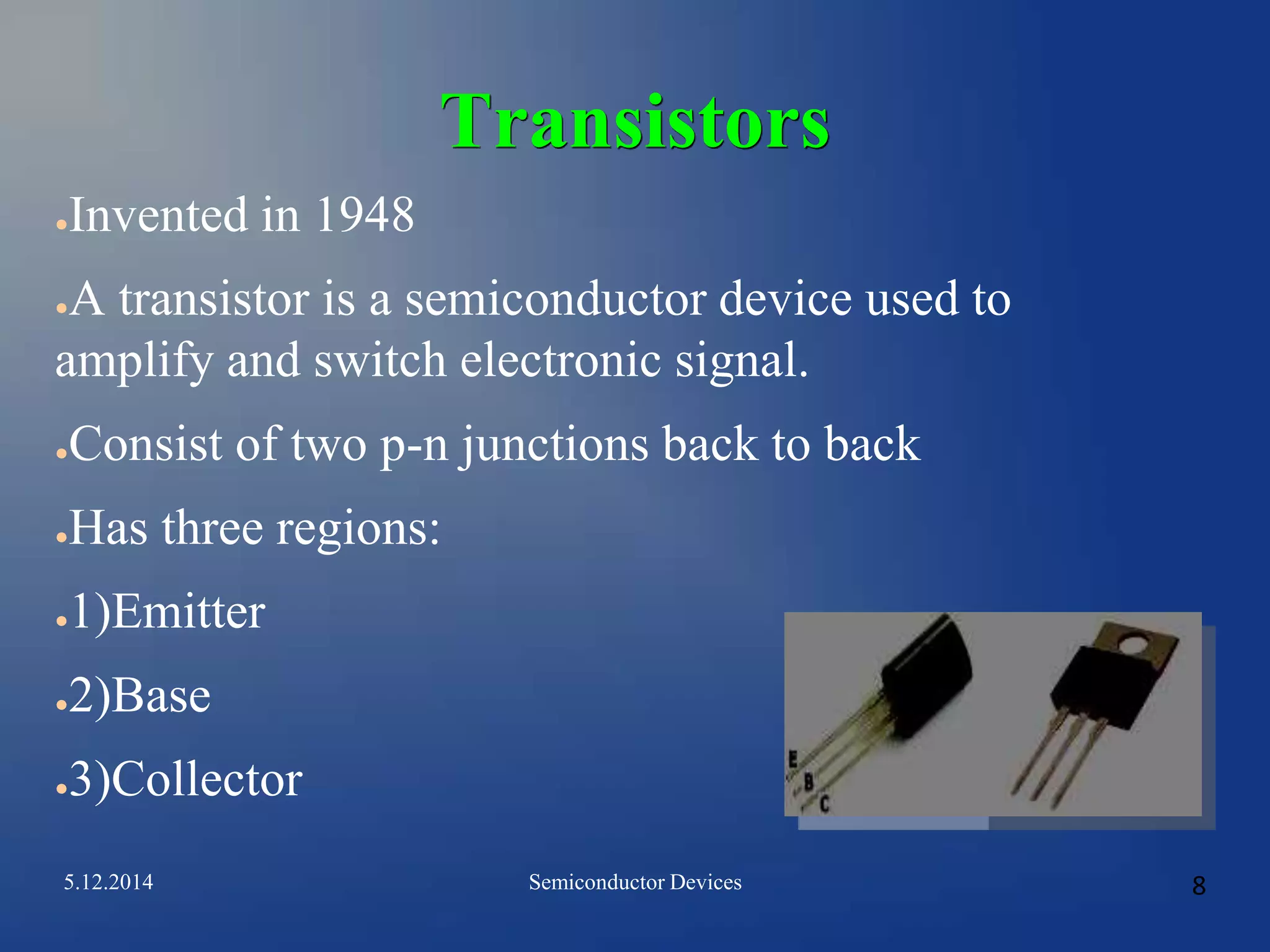 Semiconductor and devices | PPTX