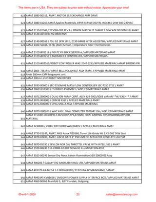 Semiconductor Equipment and Spare Parts June 1st 2020 -1 | PDF