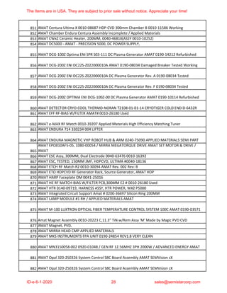 Semiconductor Equipment and Spare Parts June 1st 2020 -1 | PDF