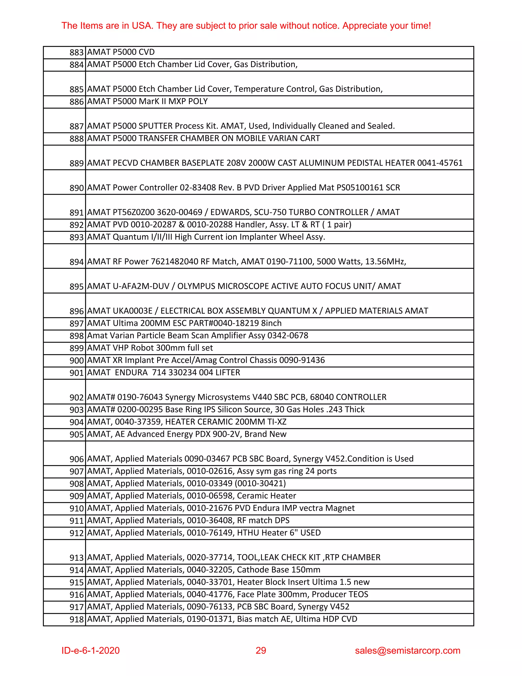 Semiconductor Equipment and Spare Parts 1 | PDF