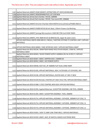 Semiconductor Equipment and Spare Parts 2 | PDF