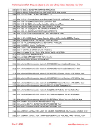 Semiconductor Equipment and Spare Parts 3 | PDF