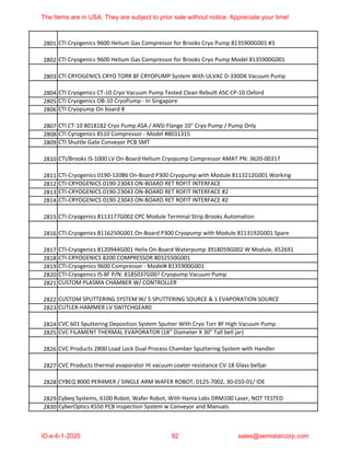 Semiconductor Equipment and Spare Parts 4 | PDF