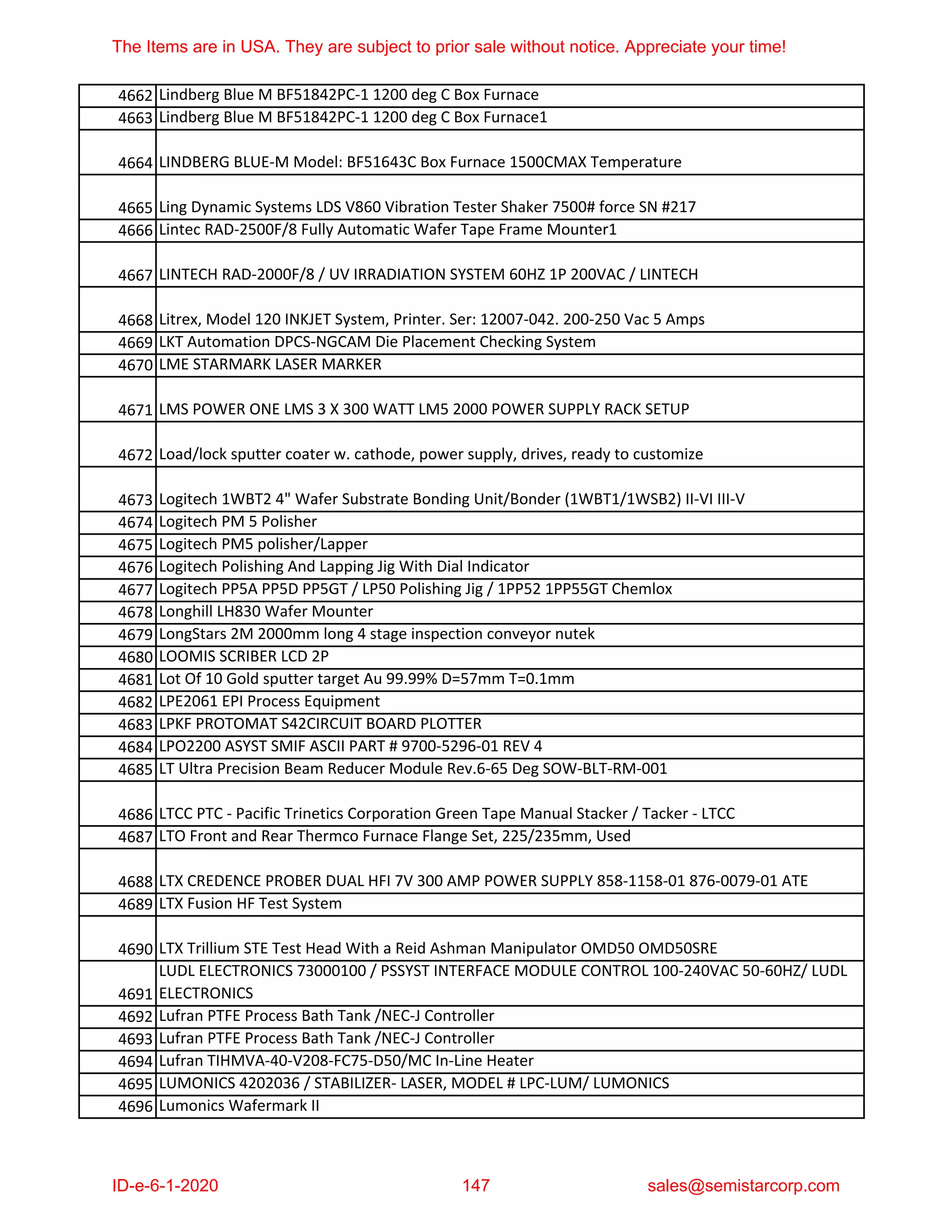 Semiconductor Equipment and Spare Parts 5 | PDF