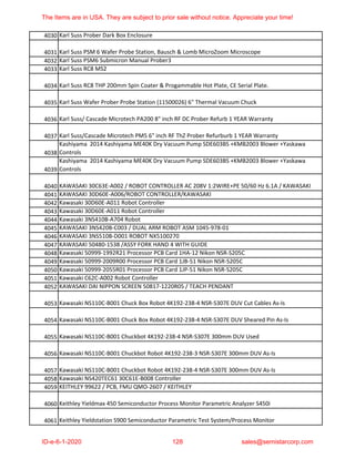 Semiconductor Equipment and Spare Parts 5 | PDF