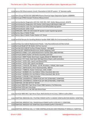 Semiconductor Equipment and Spare Parts 7 | PDF