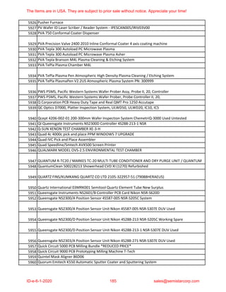 Semiconductor Equipment and Spare Parts 7 | PDF