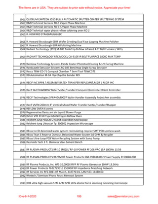 Semiconductor Equipment and Spare Parts 7 | PDF