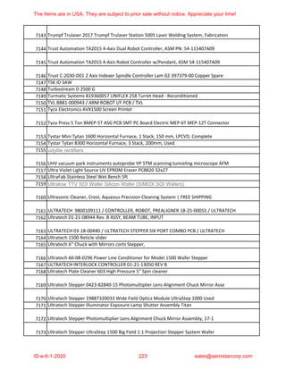 Semiconductor Equipment and Spare Parts 8 | PDF