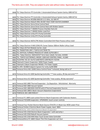 Semiconductor Equipment and Spare Parts 8 | PDF