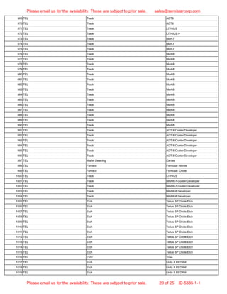 Semiconductor Equipment List - ID-5335-1-1 | PDF