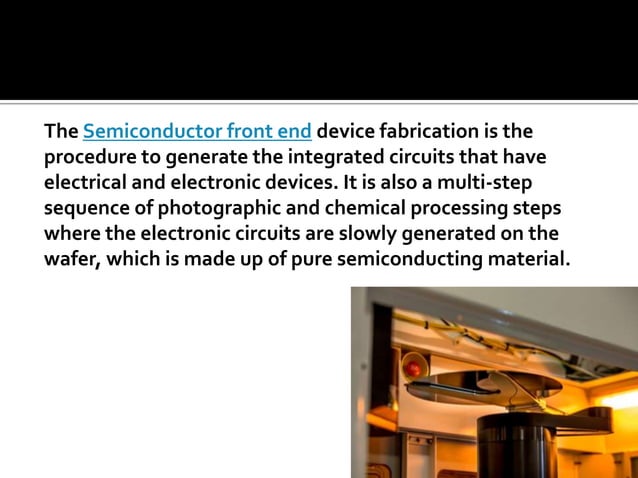 Semiconductor Front-End Fabrication Process | PPT