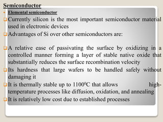 Semiconductor fundamentals | PPTX