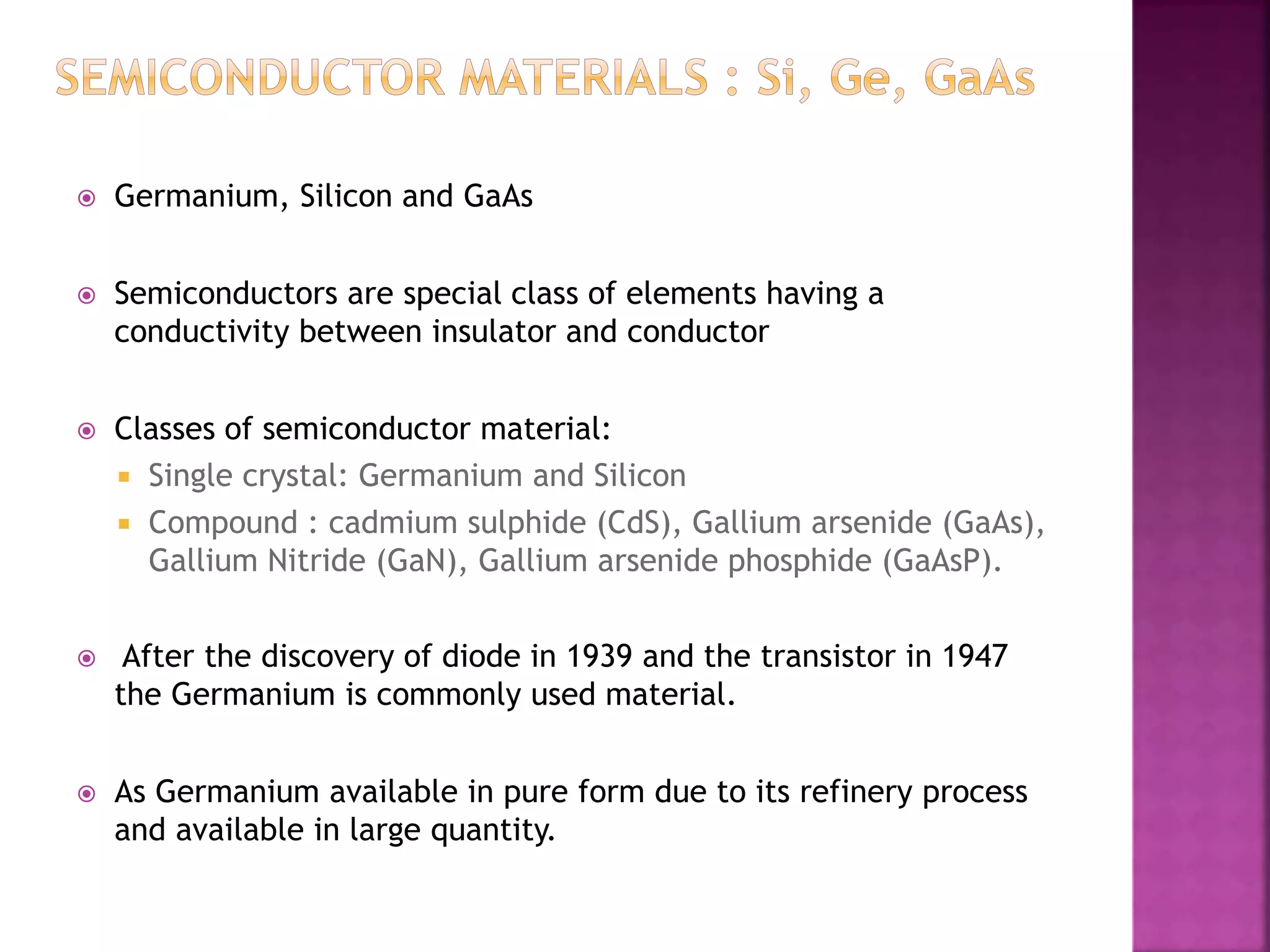 Semiconductor materials | PPTX