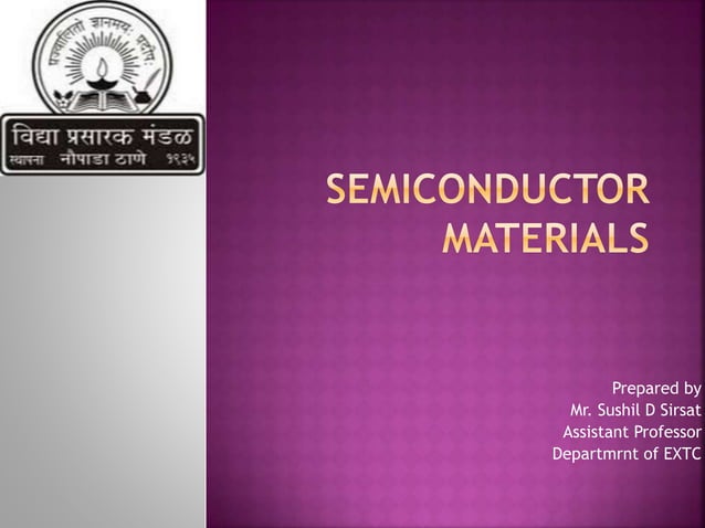 Semiconductor materials | PPT