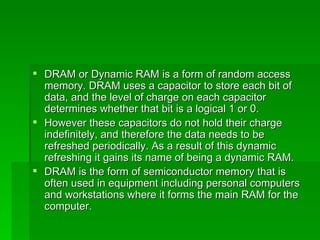 Semiconductor memories | PPT