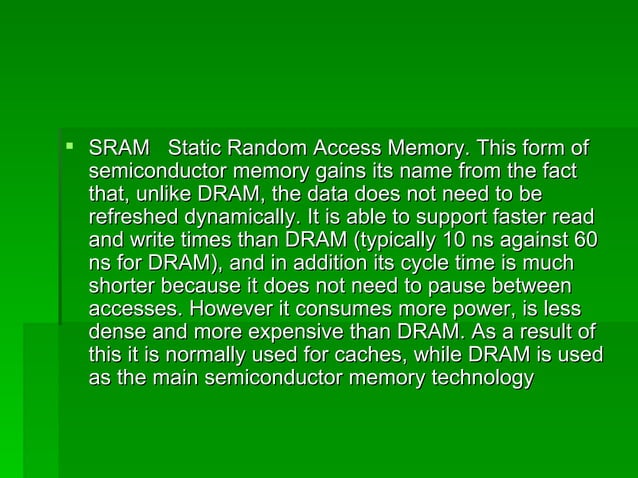 Semiconductor memories | PPT