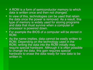 Semiconductor memories | PPT
