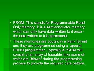 Semiconductor memories | PPT