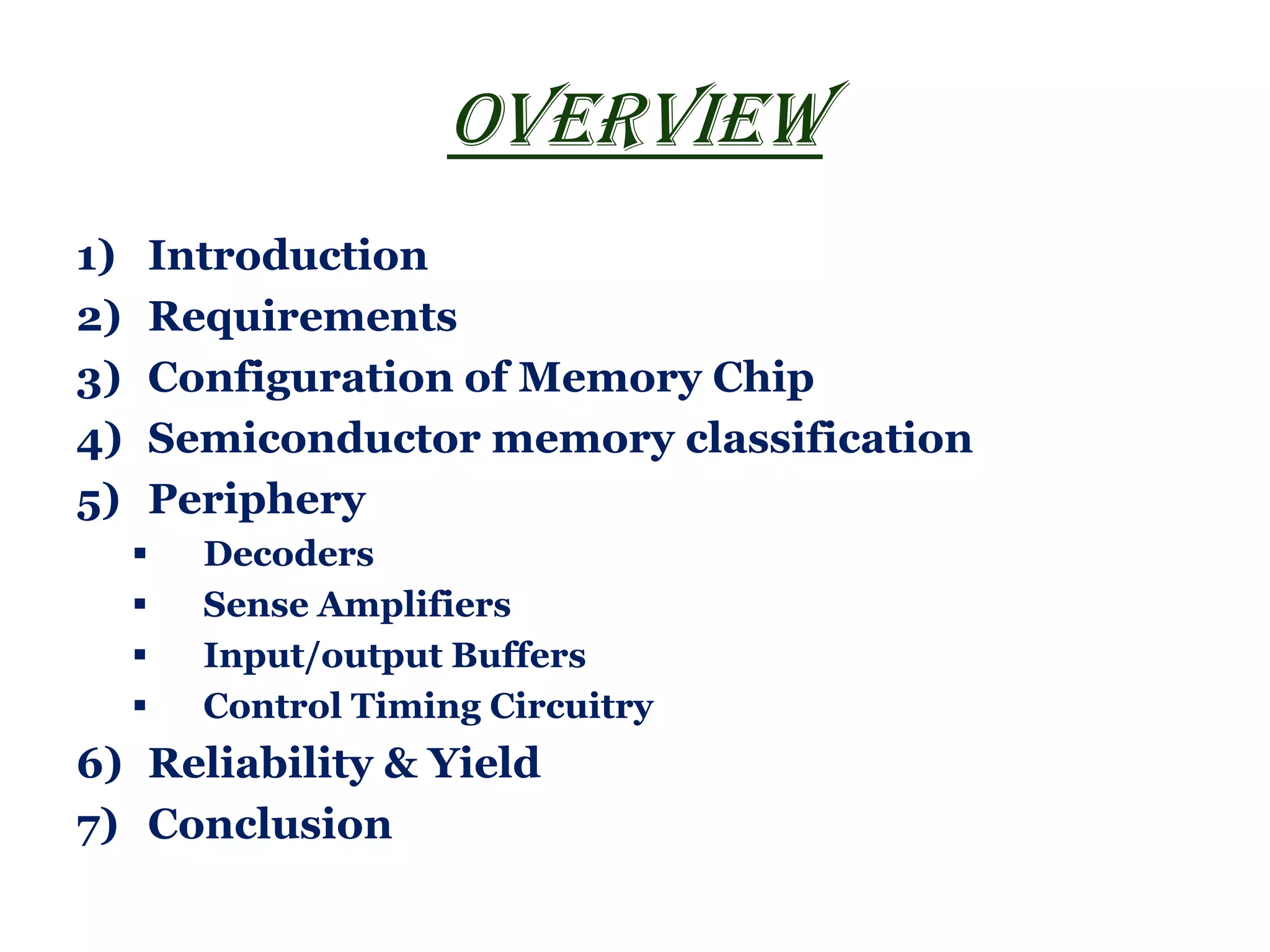 Semiconductor memories | PPTX
