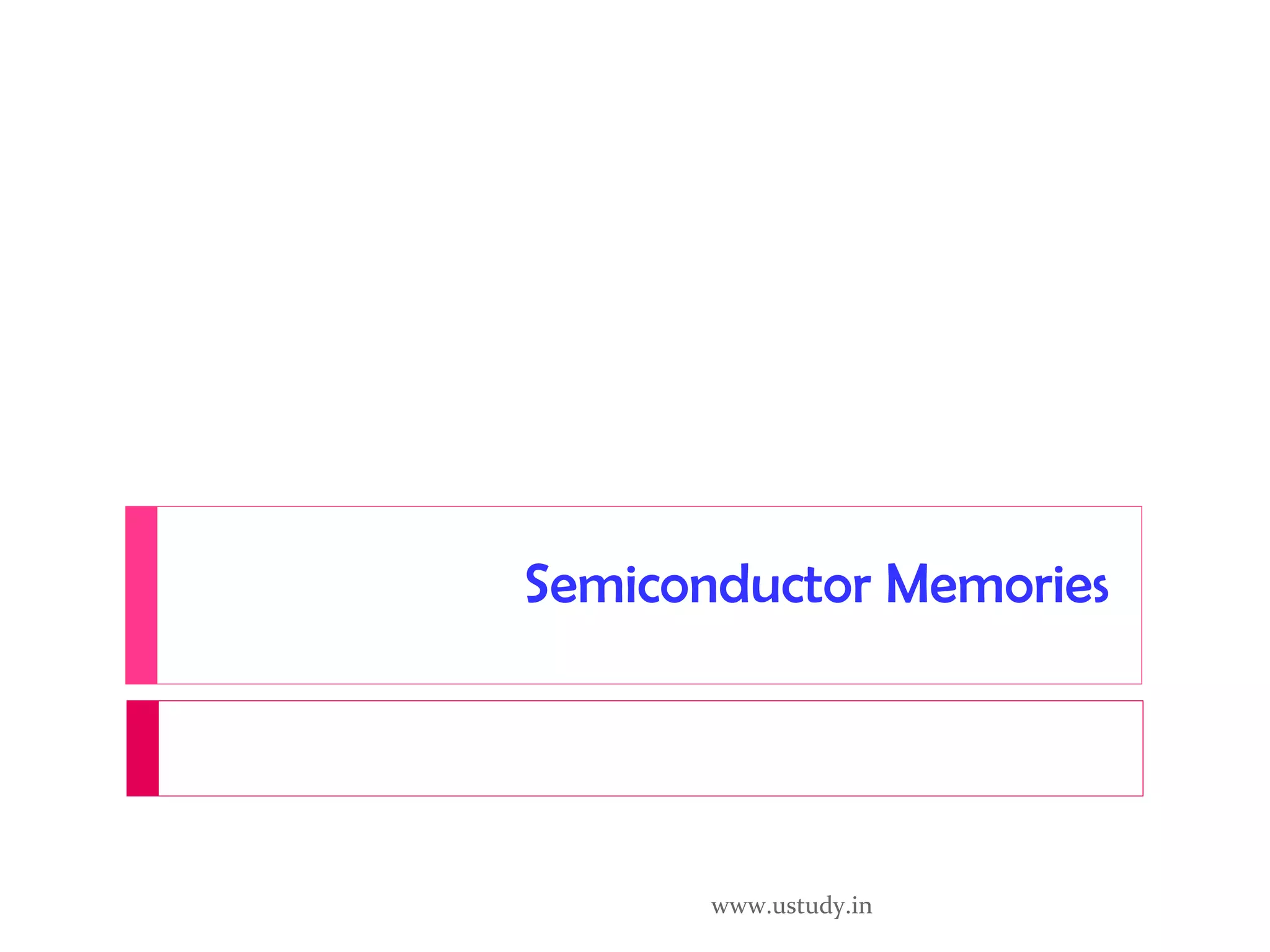 Semiconductor memory | PPT