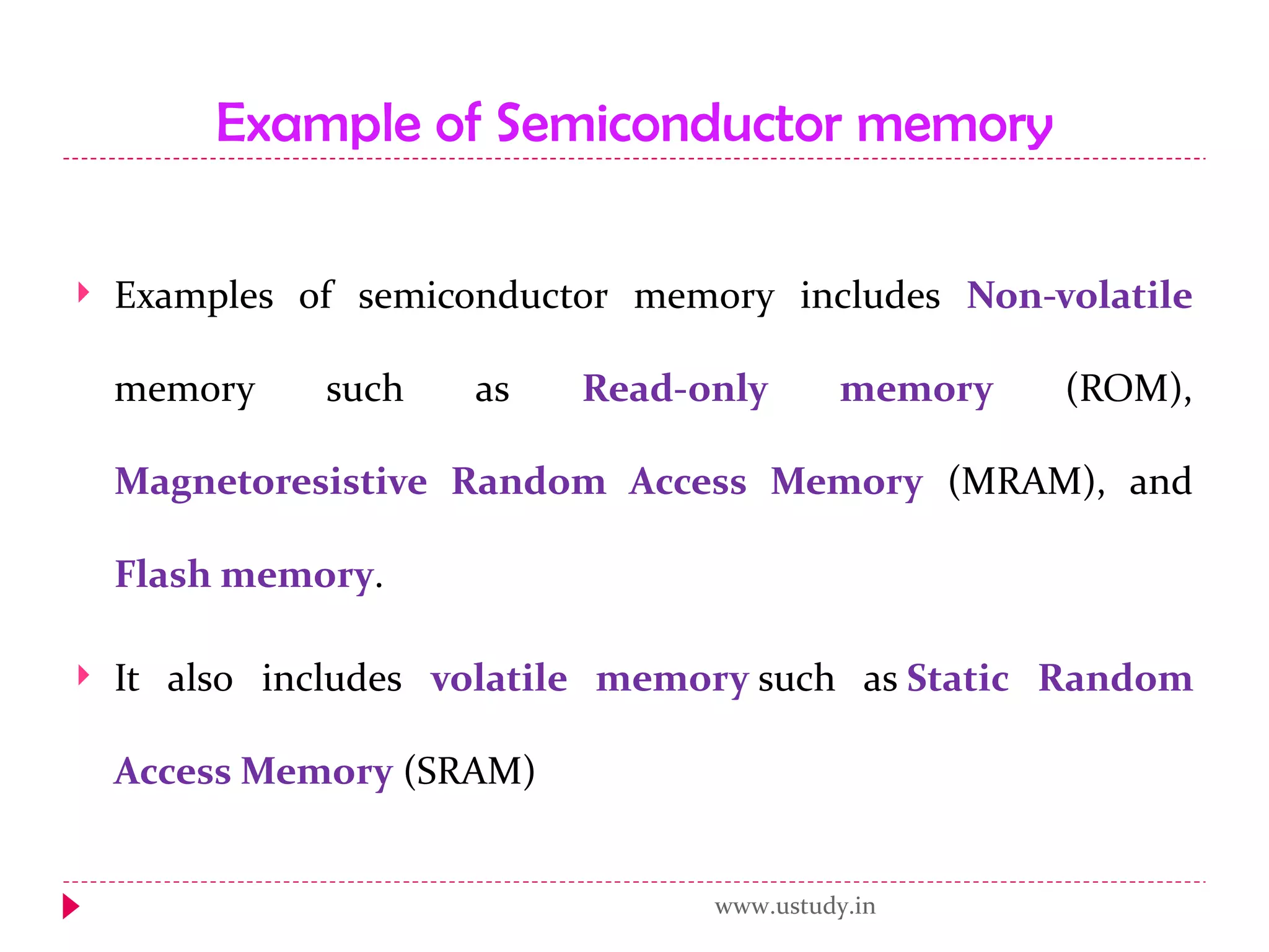 Semiconductor memory | PPT