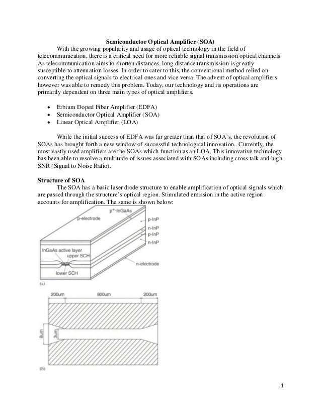 Semiconductor Optical Amplifier
