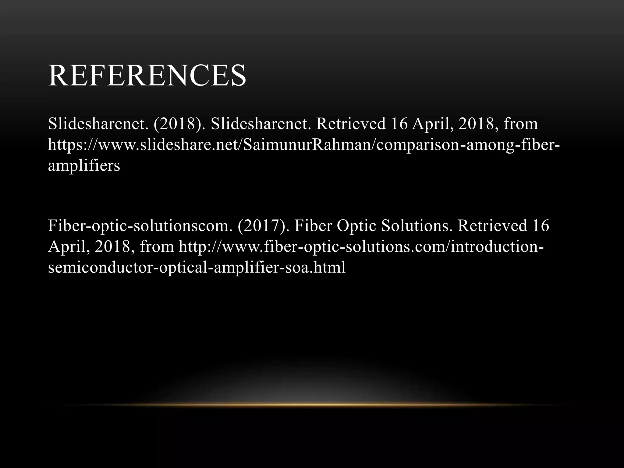 Semiconductor Optical Amplifier Soa Pptx Computer Networking Computing
