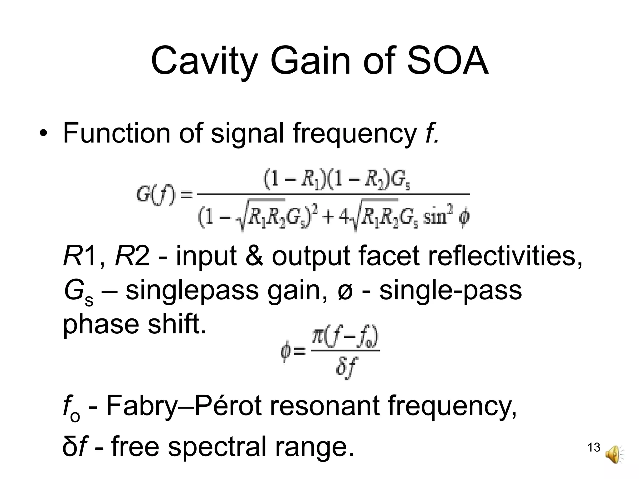 Semiconductor optical amplifiers | PPT