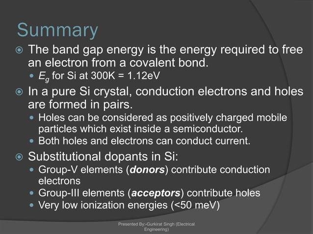 Semiconductor physics electronic devices | PPT