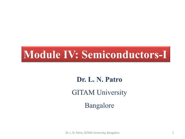 Semiconductors module iv-converted | PPT