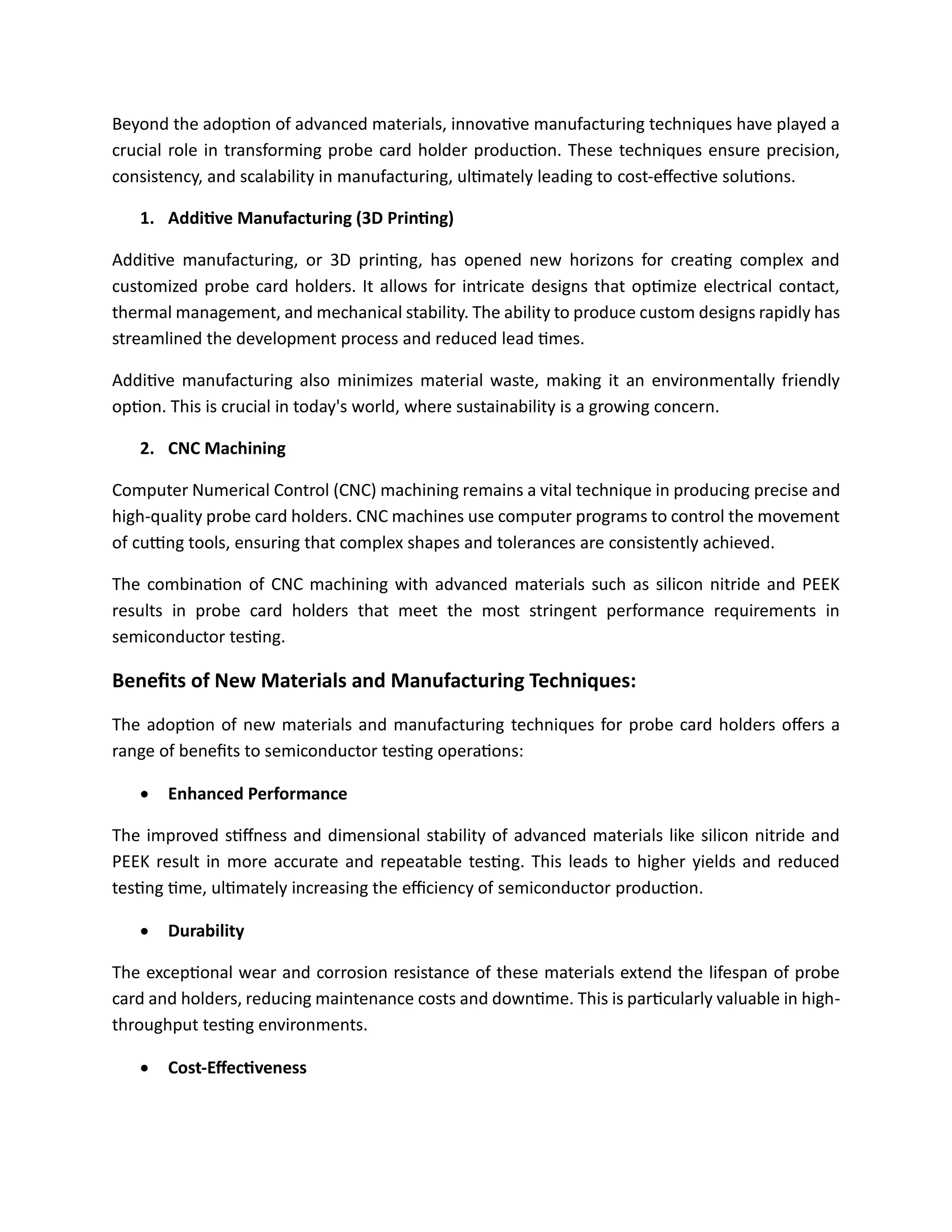 Semiconductor Testing New Materials and Manufacturing Techniques for ...