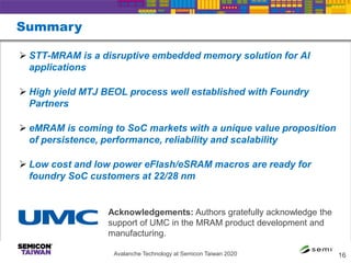 STT MRAM for Artificial Intelligence Applications | PDF