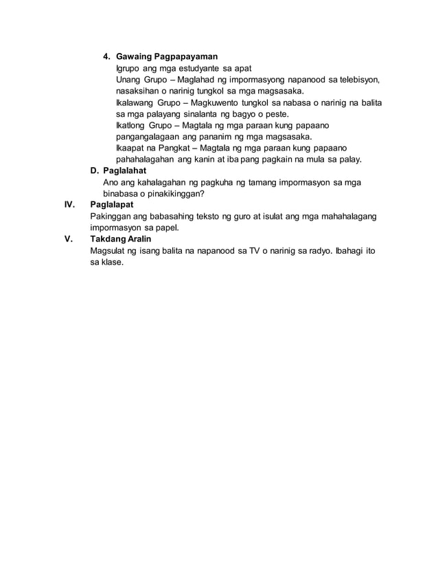 Semi detailed lesson plan | DOCX