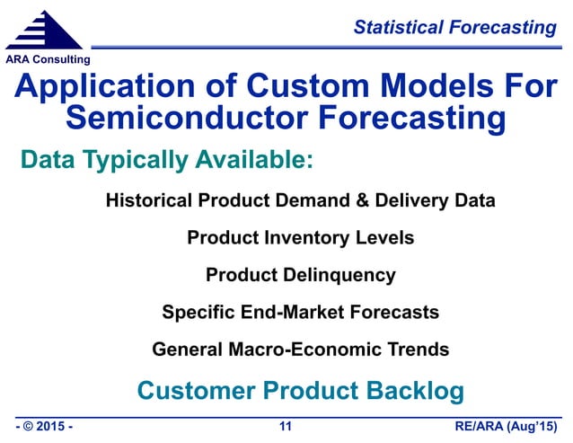 Statistical Forecasting For The Semiconductor Industry | PDF