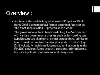 Aadhaar | PPTX