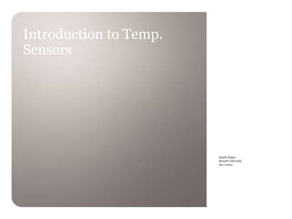 Temperature Sensors | PPTX
